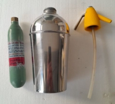Sifone per Seltz Vintage marca CIMA con sua bombola originale.